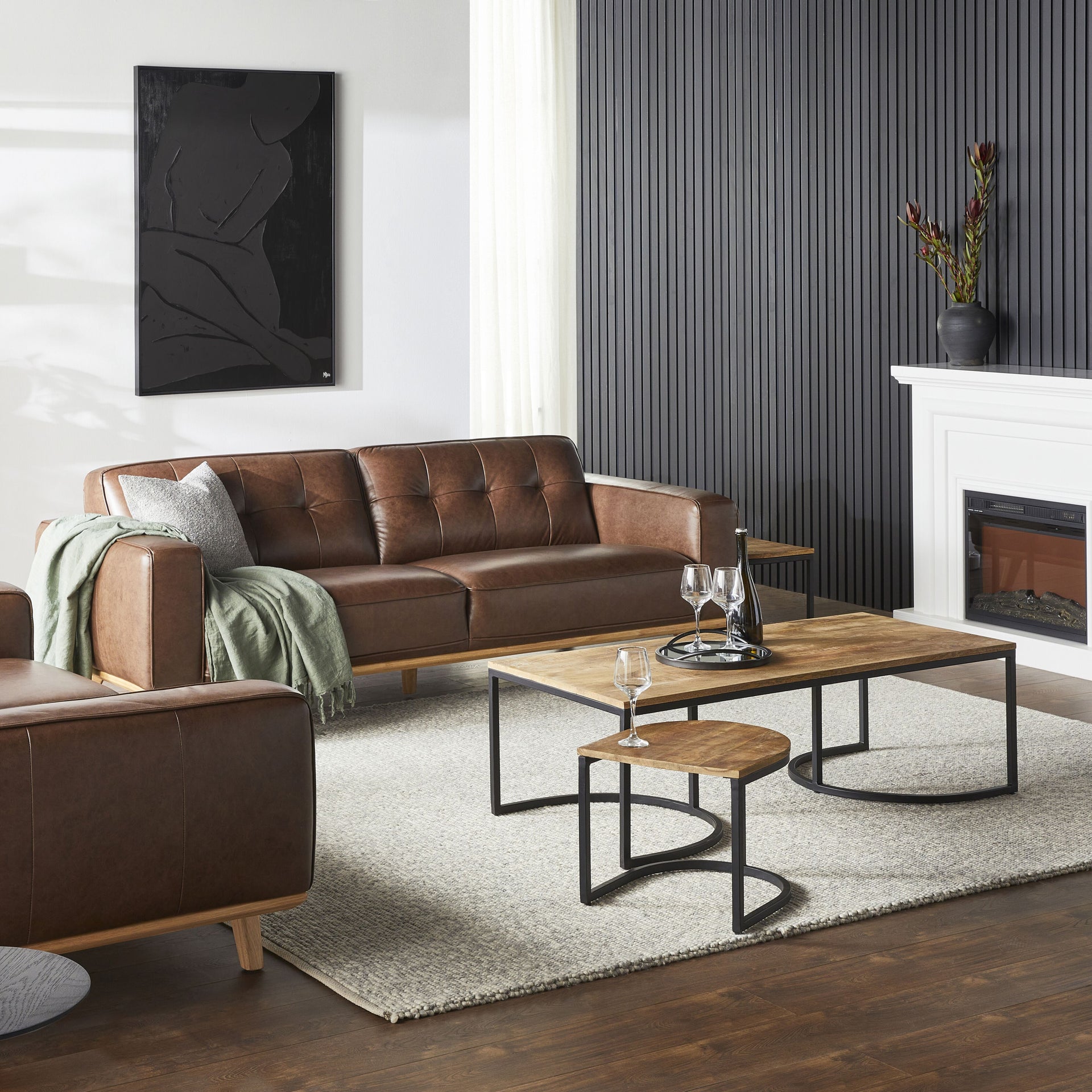Carson 3 Seater Leather Sofa Dakota Mocha – Early Settler NZ