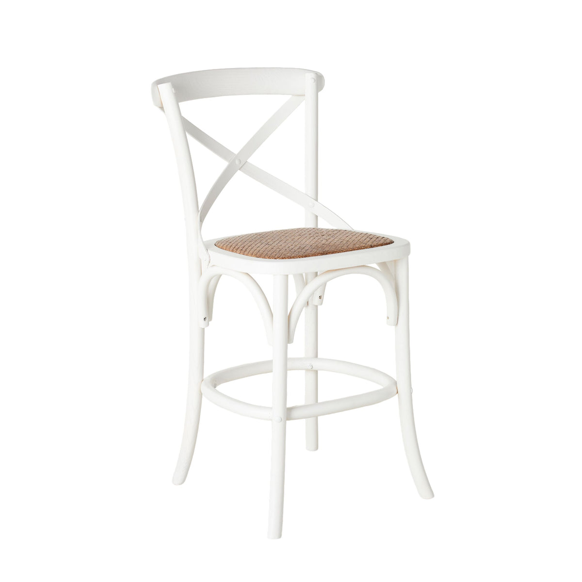 Provincial Cross Back Dining Stool Crisp White – Early Settler NZ