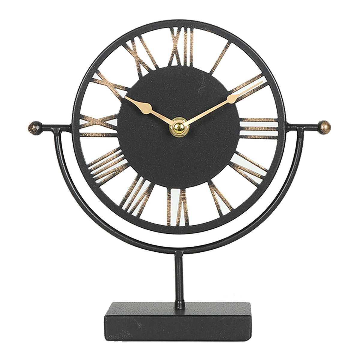 Roman Cut Out Iron Mantel Clock 20cm – Early Settler NZ