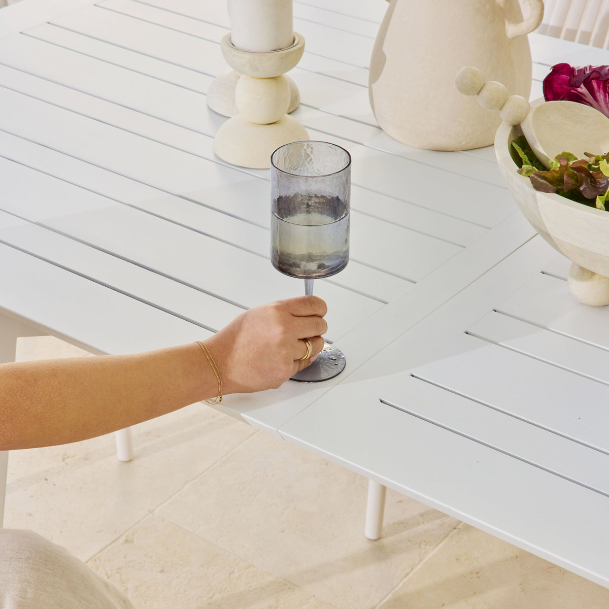Santana Aluminium Extension Table White 200/300cm – Early Settler NZ