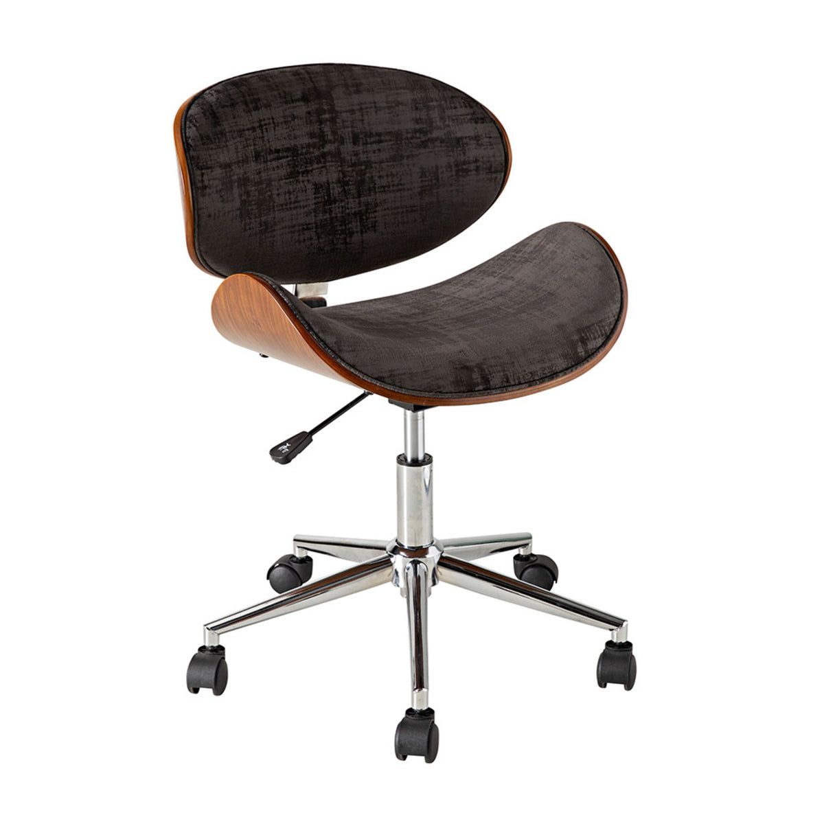Jetson Desk Chair Timber Veneer Back Brushed Basalt Velvet – Early ...