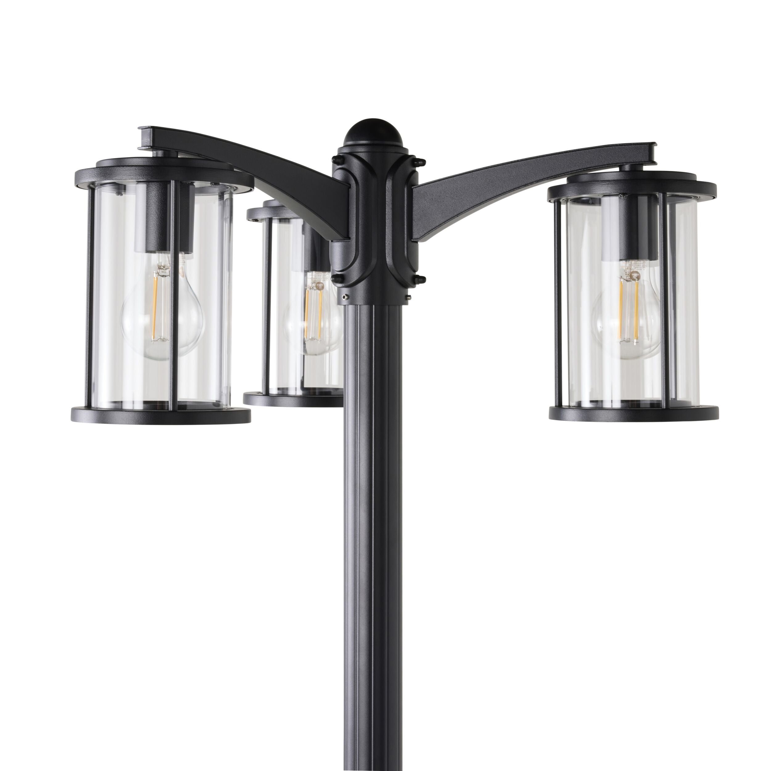Dover 3 Light Exterior Lamp Post Black 200cm – Early Settler NZ