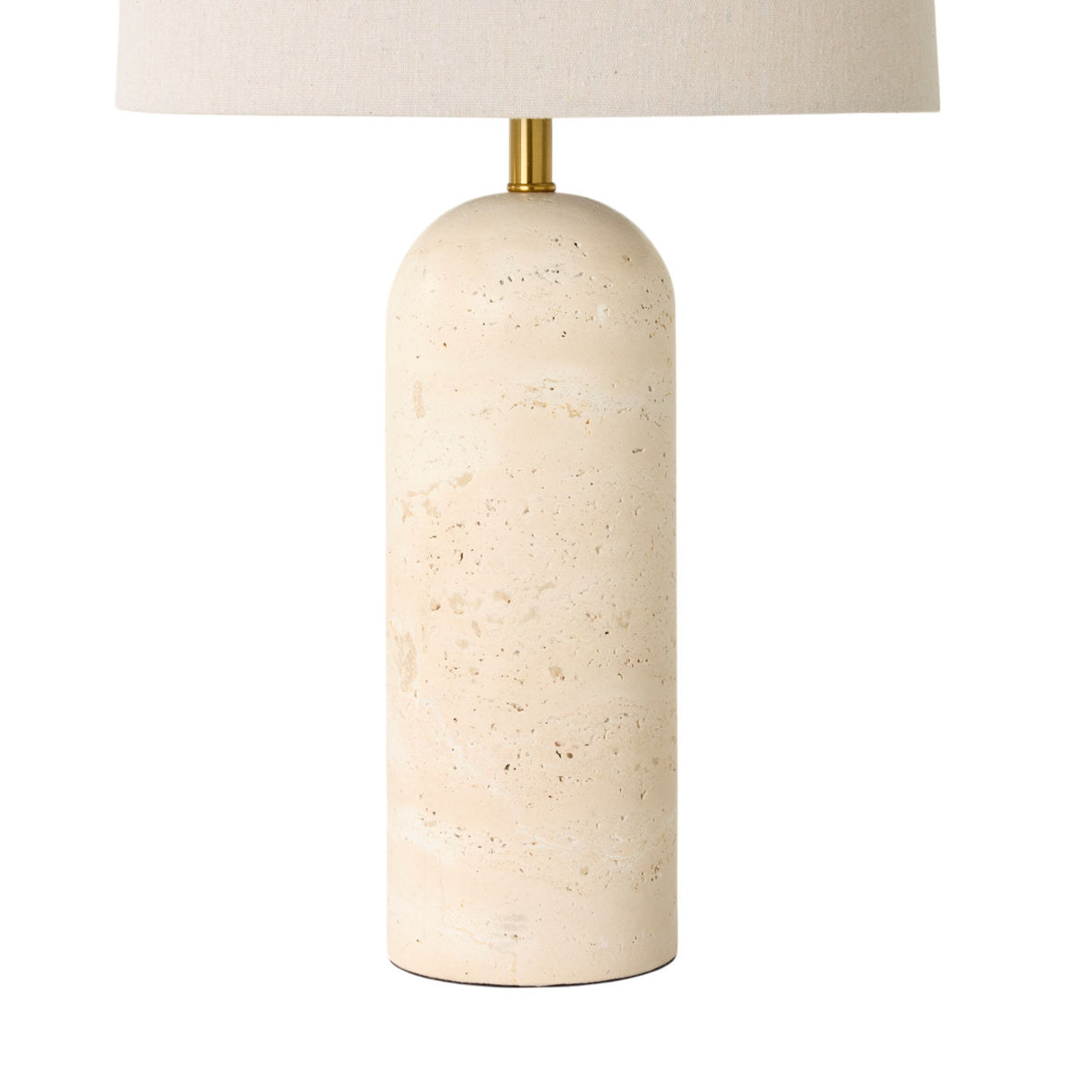 Siena Round Travertine Table Lamp 61cm – Early Settler NZ