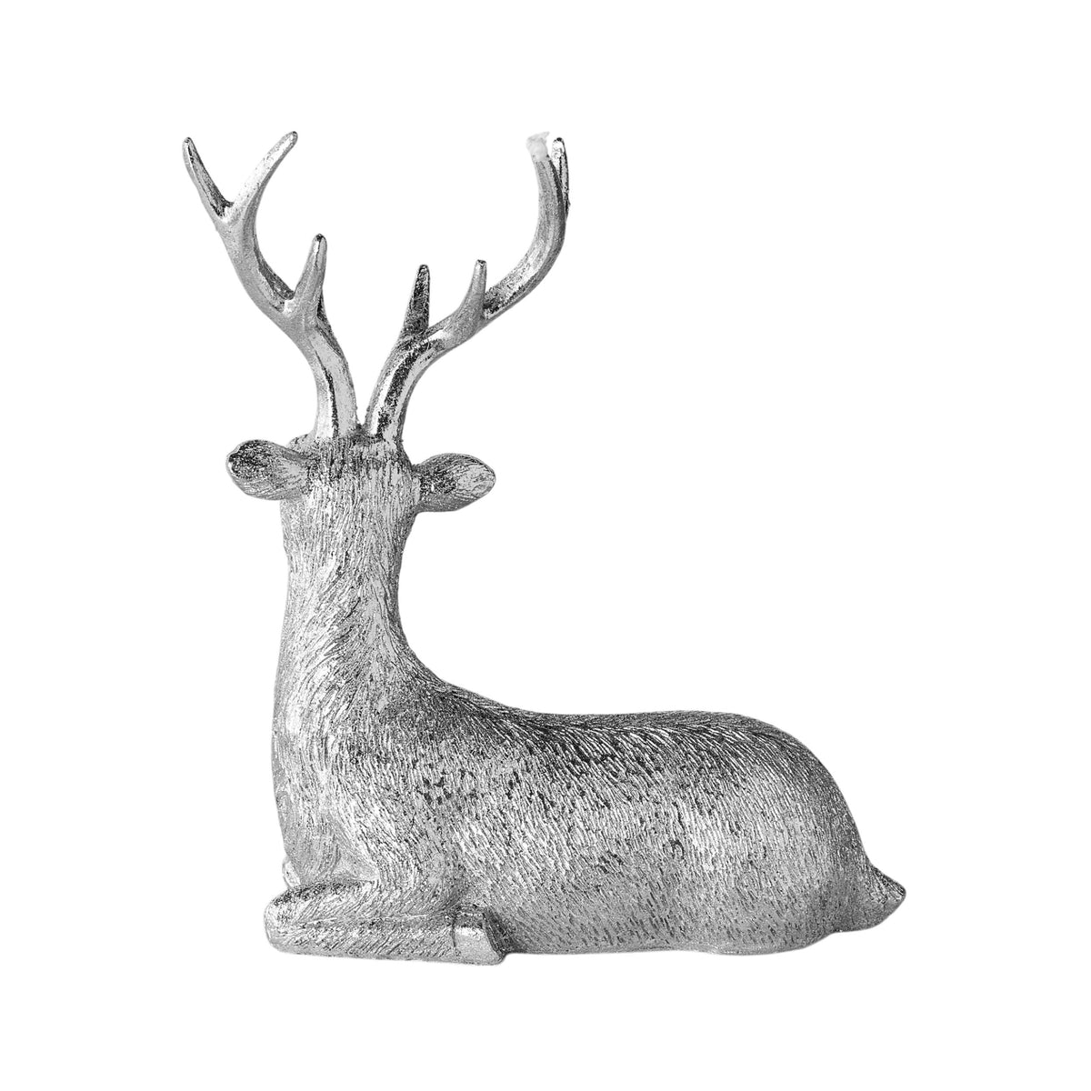 Sitting Deer Statue Silver 16x8x18cm – Early Settler NZ