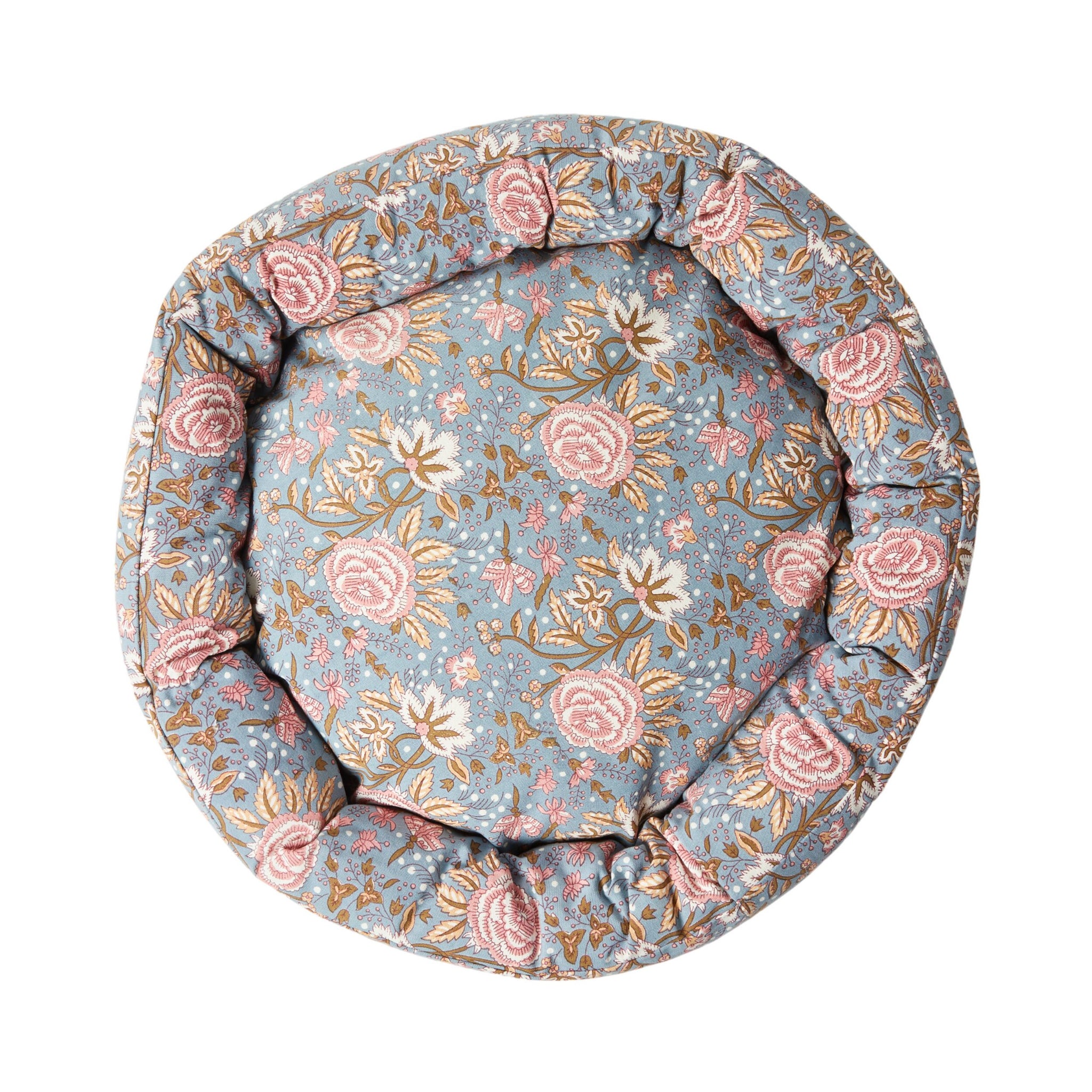 Malia Floral Blockprint Pet Bed Crush 80x15cm – Early Settler NZ